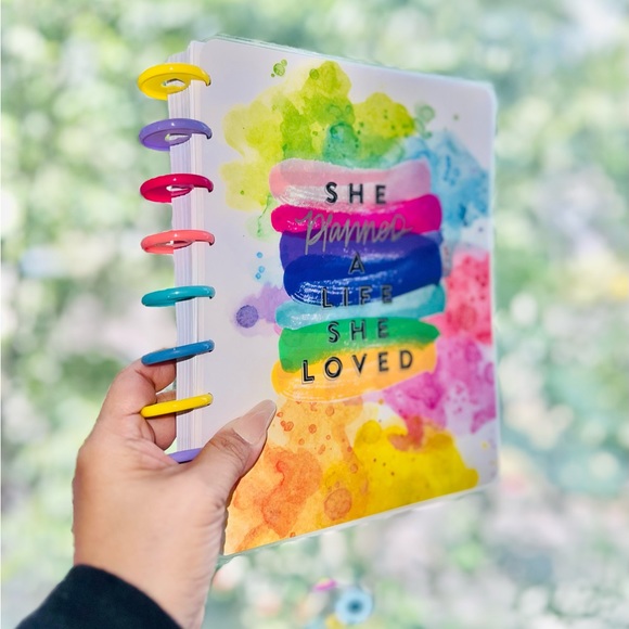 Hand Crafted | Office | Happy Planner Classic Size Rainbow Watercolor 2 ...